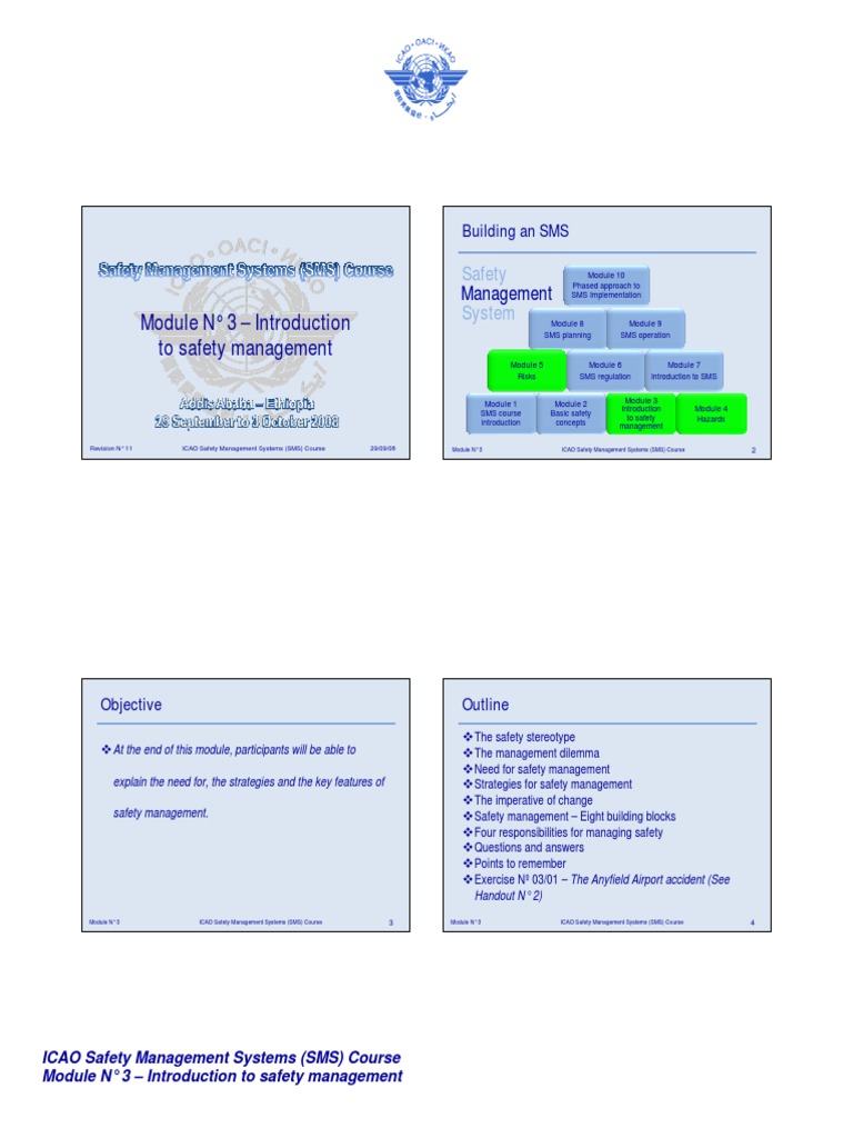 Introduction to ICAO Safety Management | PDF | Safety | Business