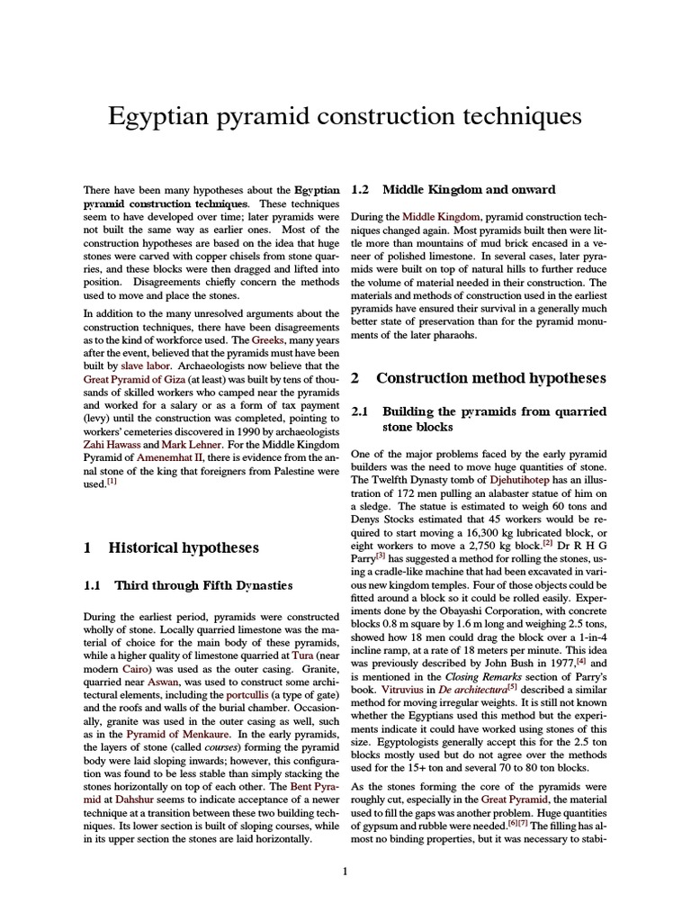 Egyptian Pyramid Construction Techniques | PDF
