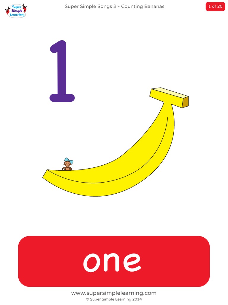 Counting Bananas Flashcards PDF | PDF