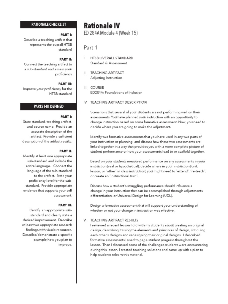CN Standard 6 Rationale 2 | Download Free PDF | Educational Assessment ...