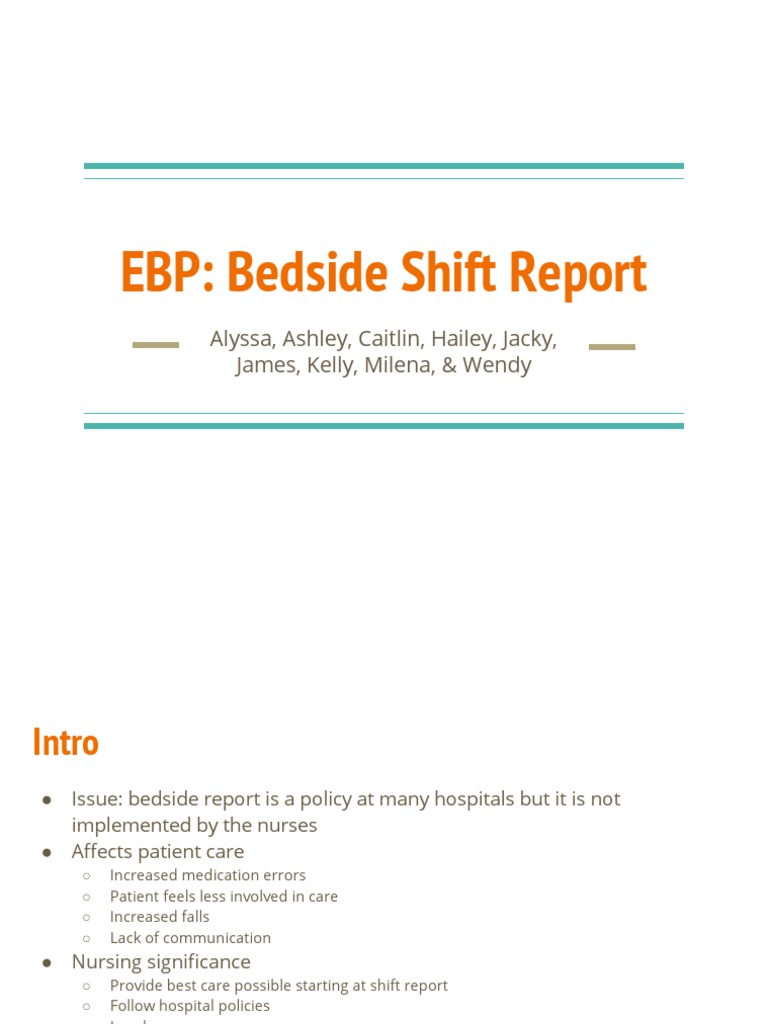 Ebp | PDF | Nursing | Patient
