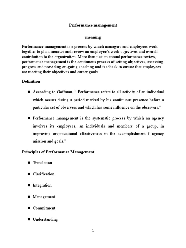 Performance Management | PDF | Performance Management | Strategic ...