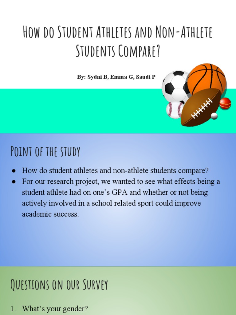 How Do Student Athletes and Non - Student Athlete Student Compare | PDF ...