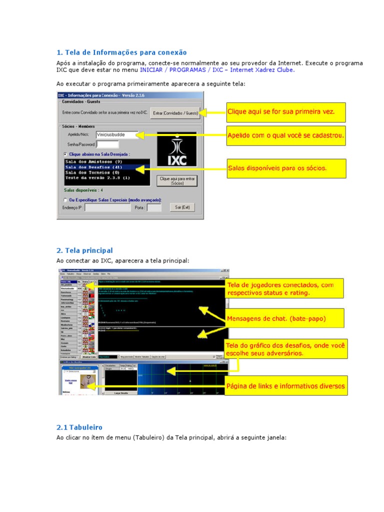 Manual Basico Do Ixc em PDF | PDF | Xadrez | Programas