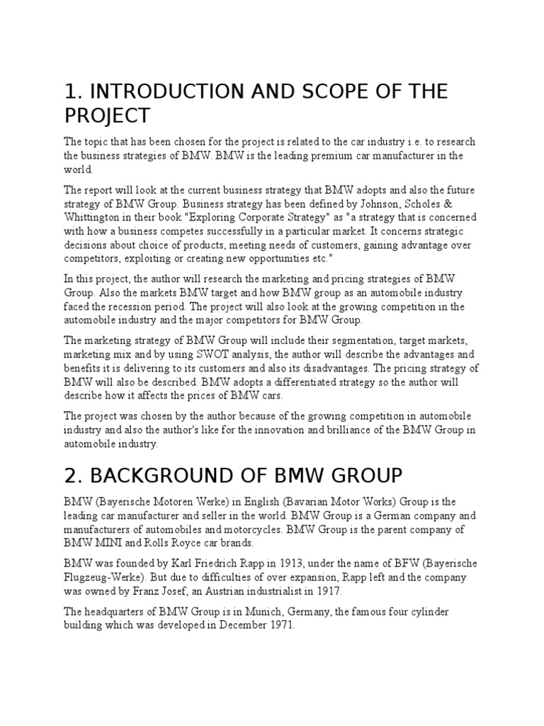 BMW | PDF | Bmw | Strategic Management