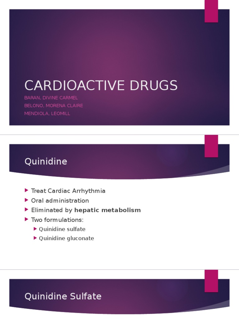Cardioactive Drugs | PDF