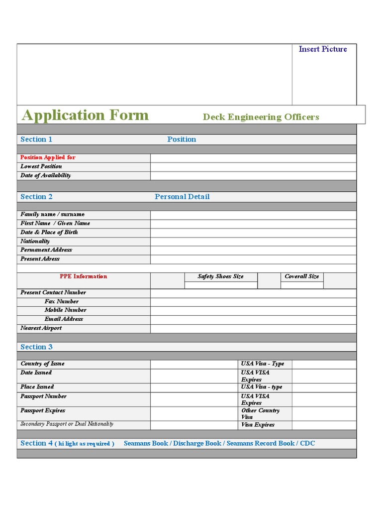Standard CV Format for Seafarer Andhini Ekakarya | Travel Visa | Oil Tanker
