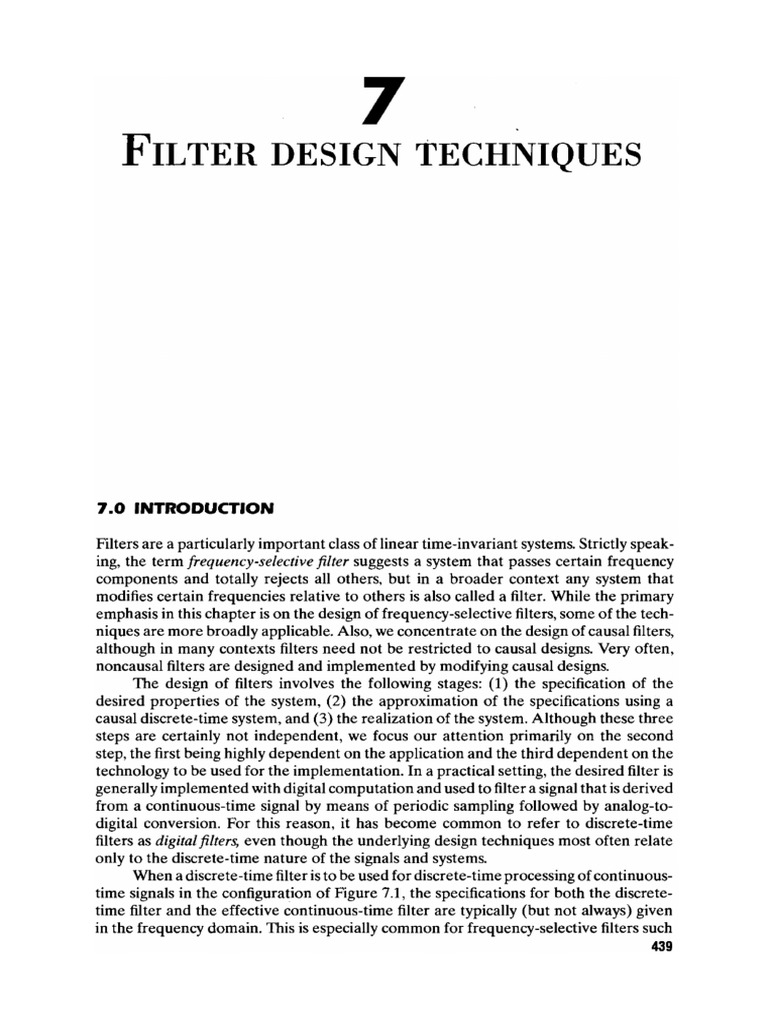 Chap 7 Filter Design Techniques Pdf