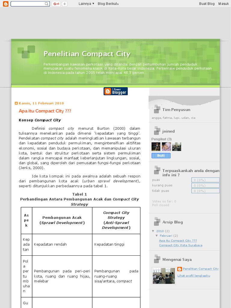 Penelitian Compact City: Apa Itu Compact City ??? | PDF