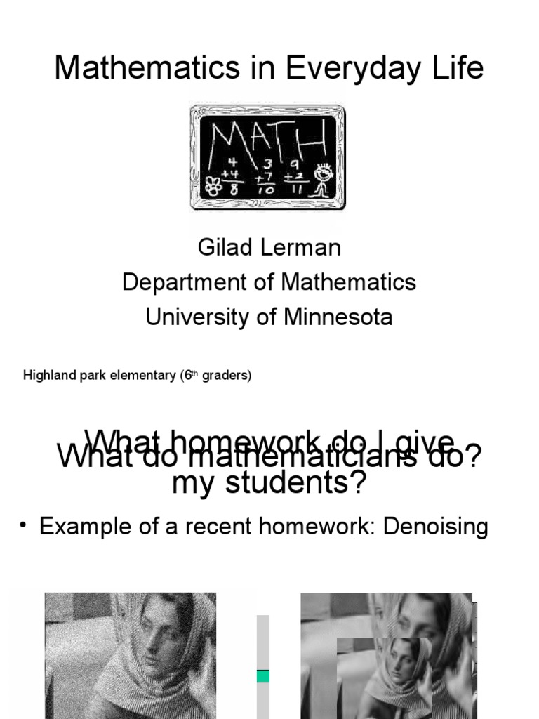 Mathematics in Everyday Life | PDF | Imaging | Optics