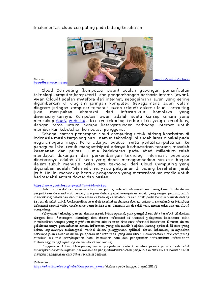 Implementasi Cloud Computing Pada Bidang Kesehatan | PDF | Komputer