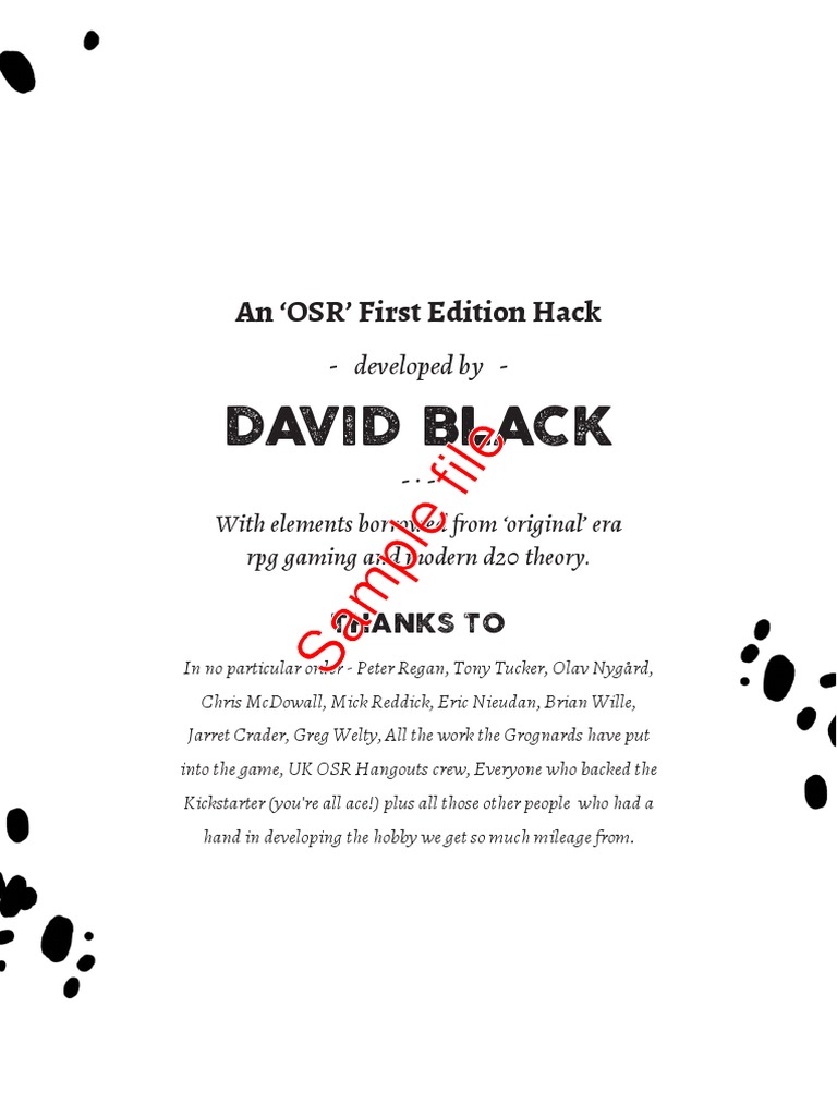Black Hack | PDF | Role Playing Games | Gaming