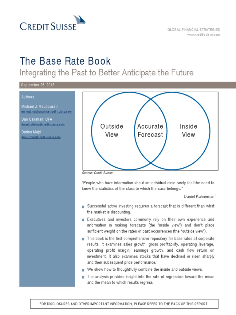 Michael Mauboussin The Base Rate Book | PDF | Correlation And ...