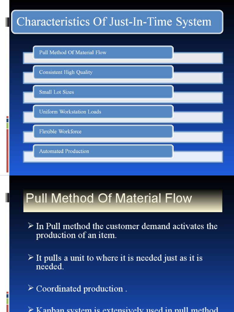 Just-in-Time System Characteristics | PDF | Computers | Technology ...