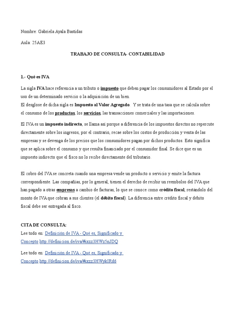 Definición y Función del IVA | PDF | Impuesto al valor agregado | Impuestos