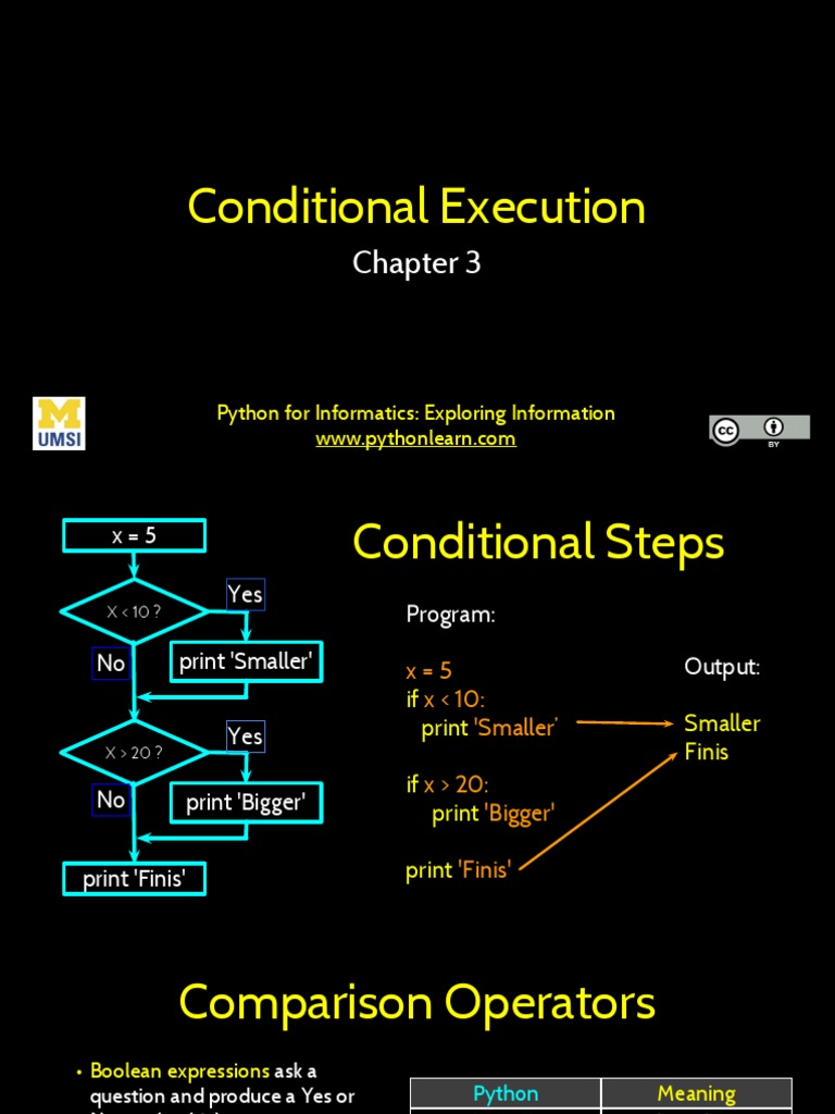 Py4Inf 03 Conditionals PDF | PDF | Boolean Data Type | Computer Programming