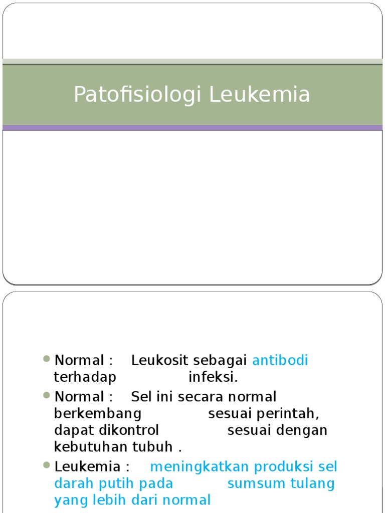 Patofisiologi Leukemia | PDF