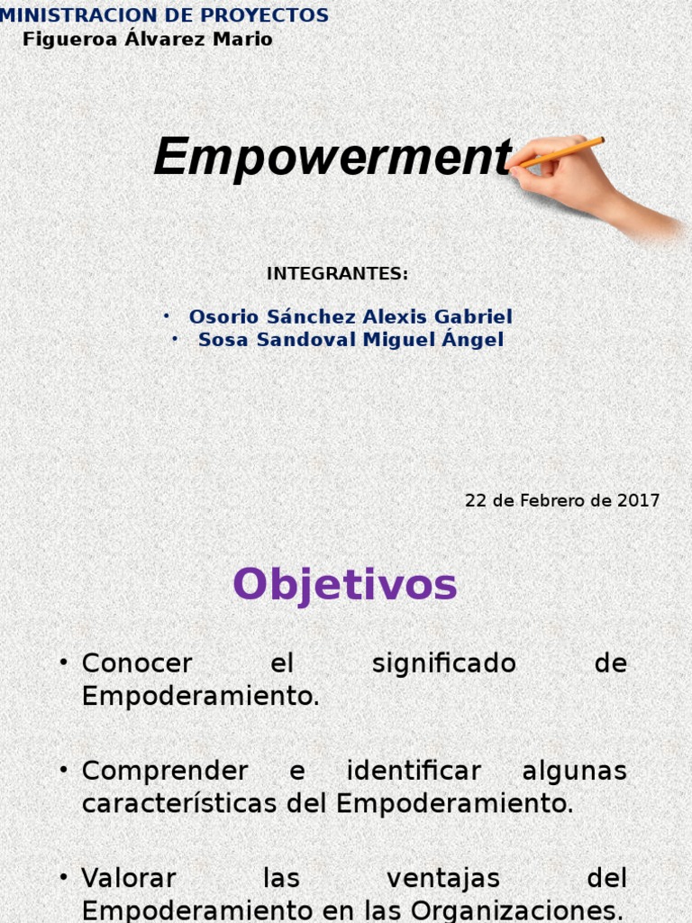 empoderamiento | Grupo de trabajo | Toma de decisiones