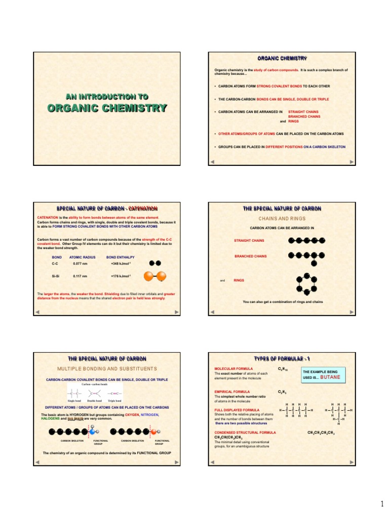 Lesson 1 Introduction To Organic Chemistry PDF | PDF | Alkane ...