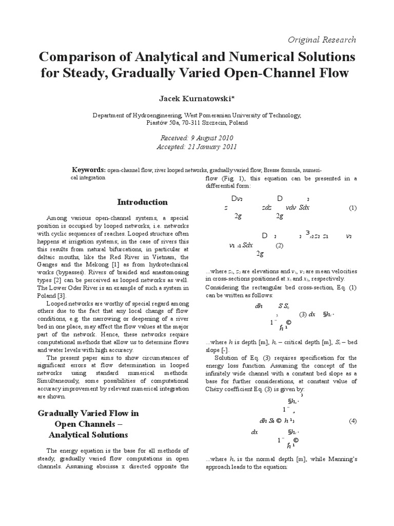 Gradually Varied Flow | PDF