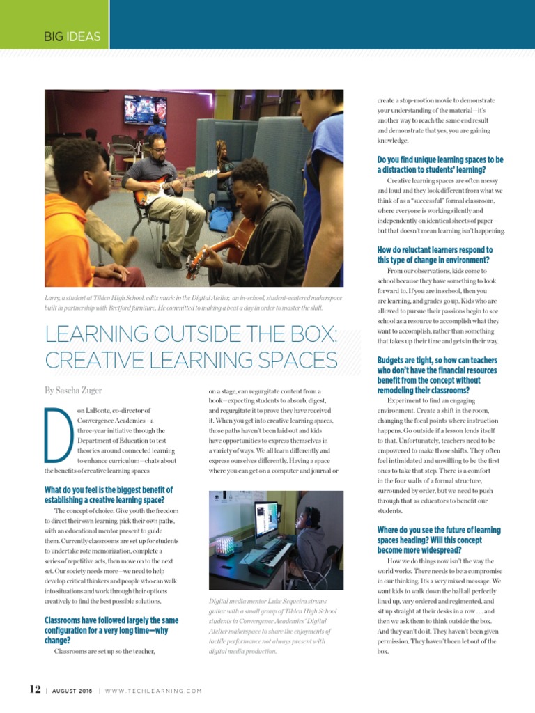 Outside The Box | PDF | Classroom | Education Theory