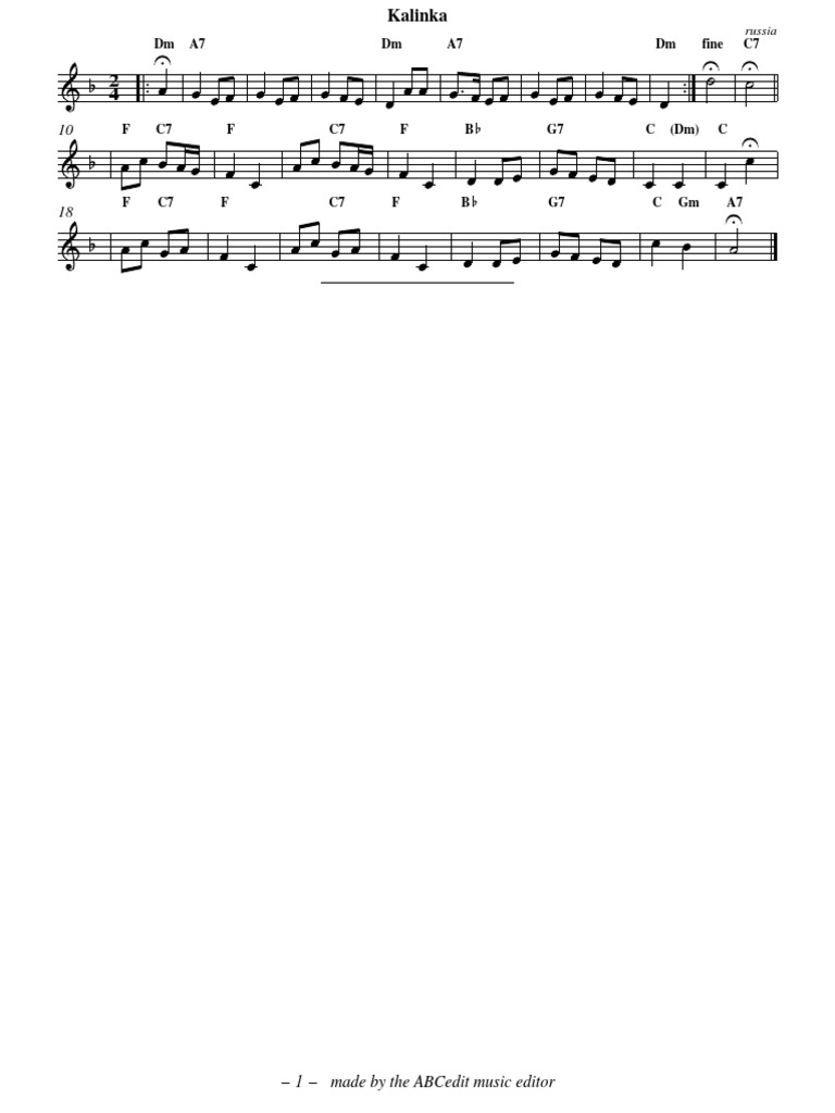 Kalinka PDF | PDF