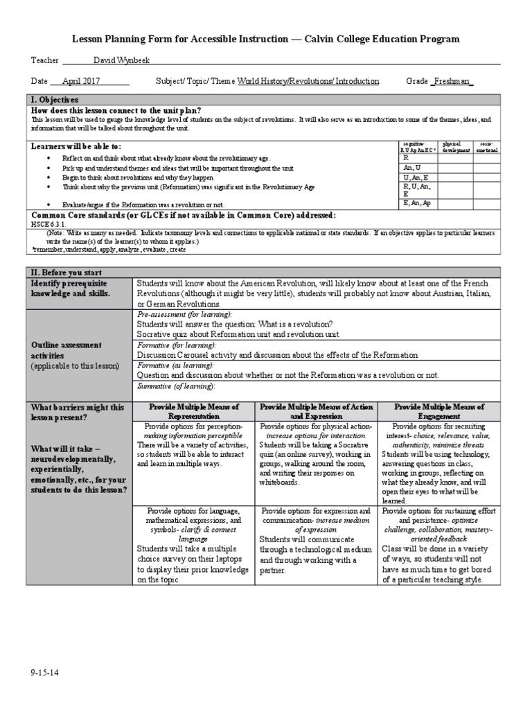 PH Lesson Plan 1 Intro | PDF | Lesson Plan | Classroom