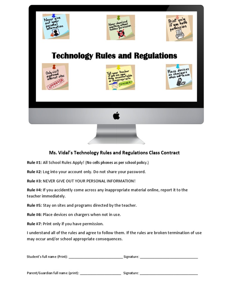 Technology Class Rules Agreement | PDF | Career & Growth