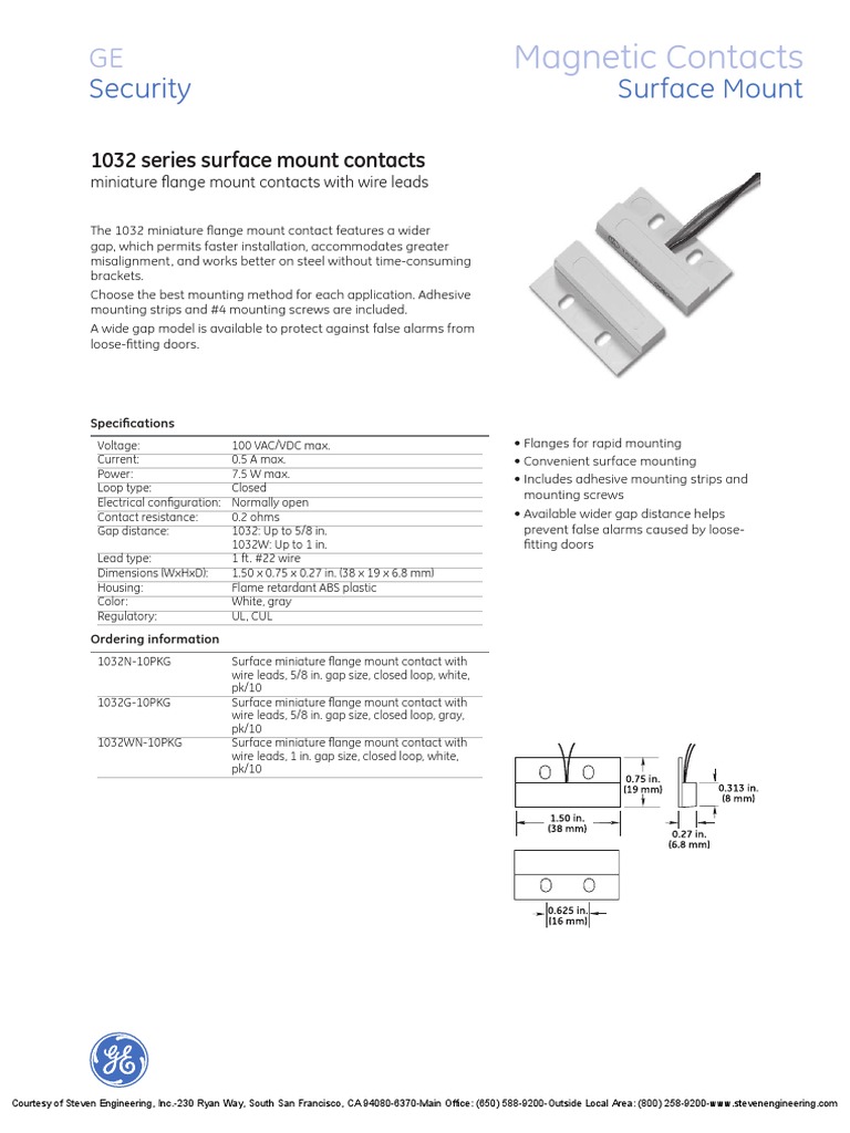1076CW-M-Edwards Signaling-Non-Contact Magnetic Switches, 60% OFF