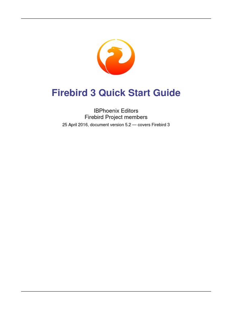 Firebird 3 QuickStart PDF | PDF | Superuser | Databases
