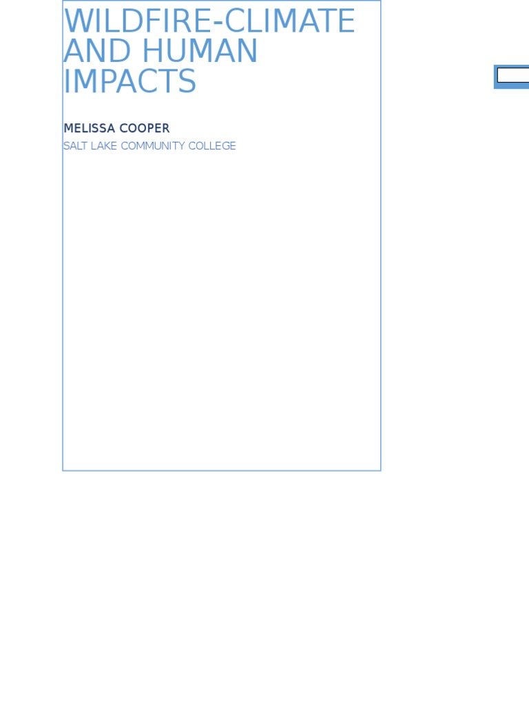 5 Page Paper About Wildfires | PDF | Wildfire | Particulates