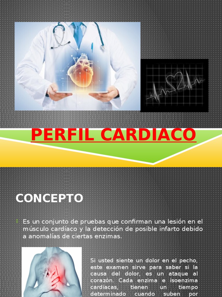 Perfil Cardíaco: Pruebas y Marcadores | PDF | Infarto de miocardio ...