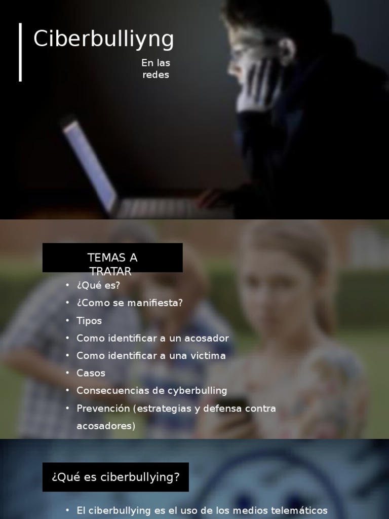 Presentacion Sobre El Cyberbullying | PDF | Acoso cibernético ...
