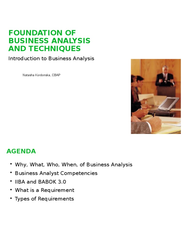 Foundation of Business Analysis and Techniques | PDF | Business ...