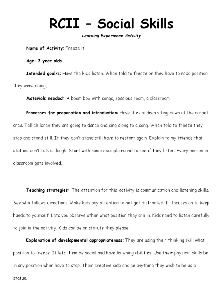 Rcii-Social Skills | PDF