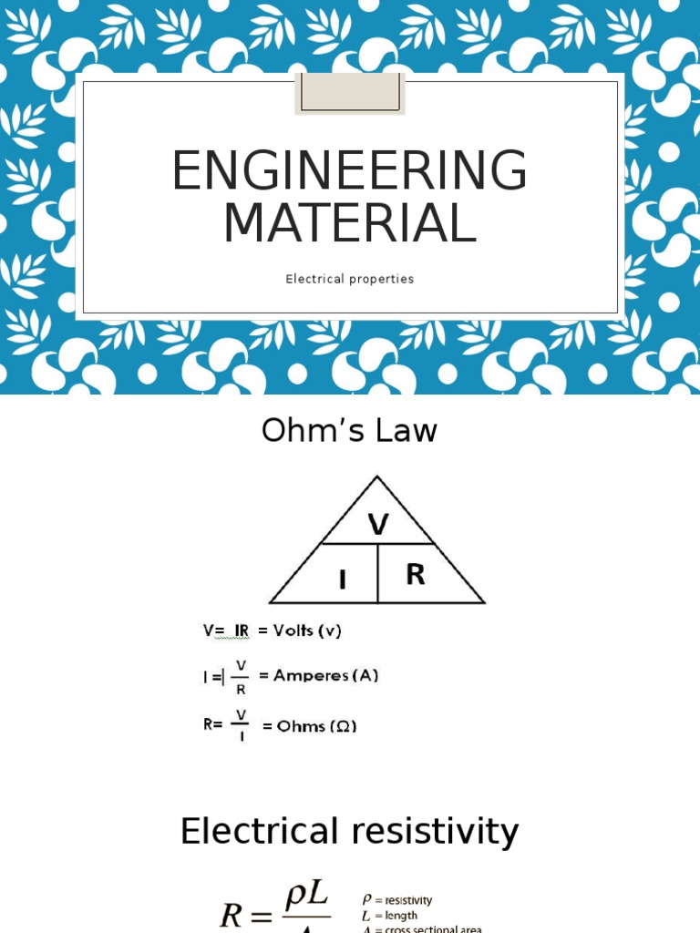 Engineering Material: Electrical Properties | PDF | Electrical ...