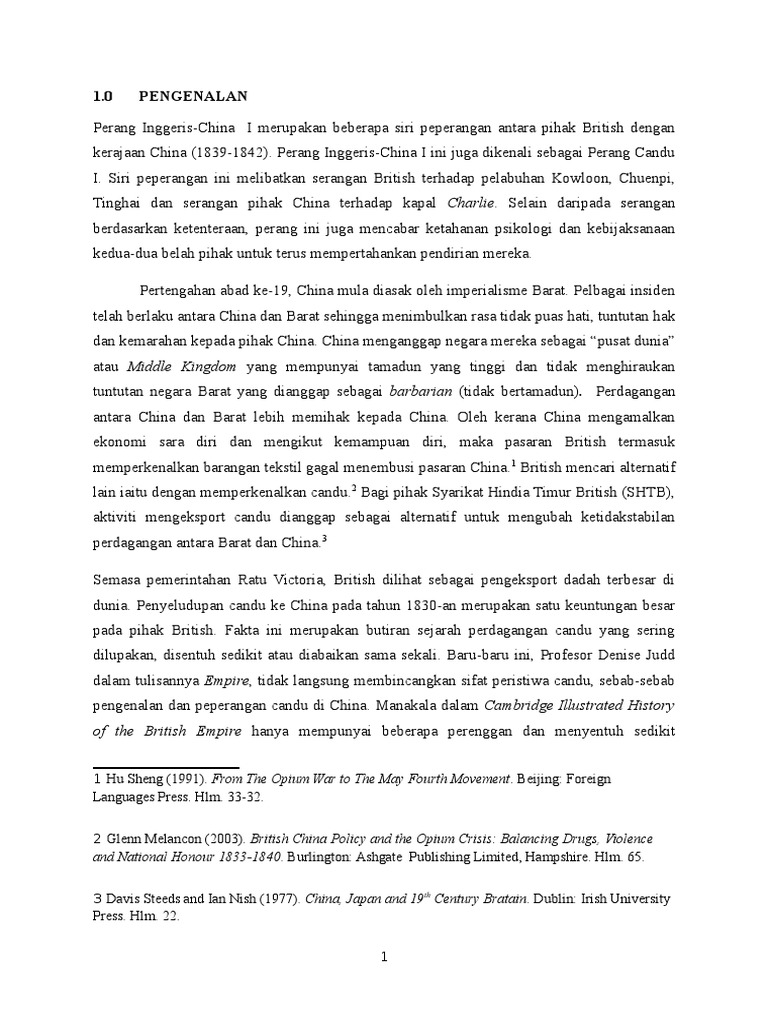 Perang Candu I dan Imperialisme British | PDF
