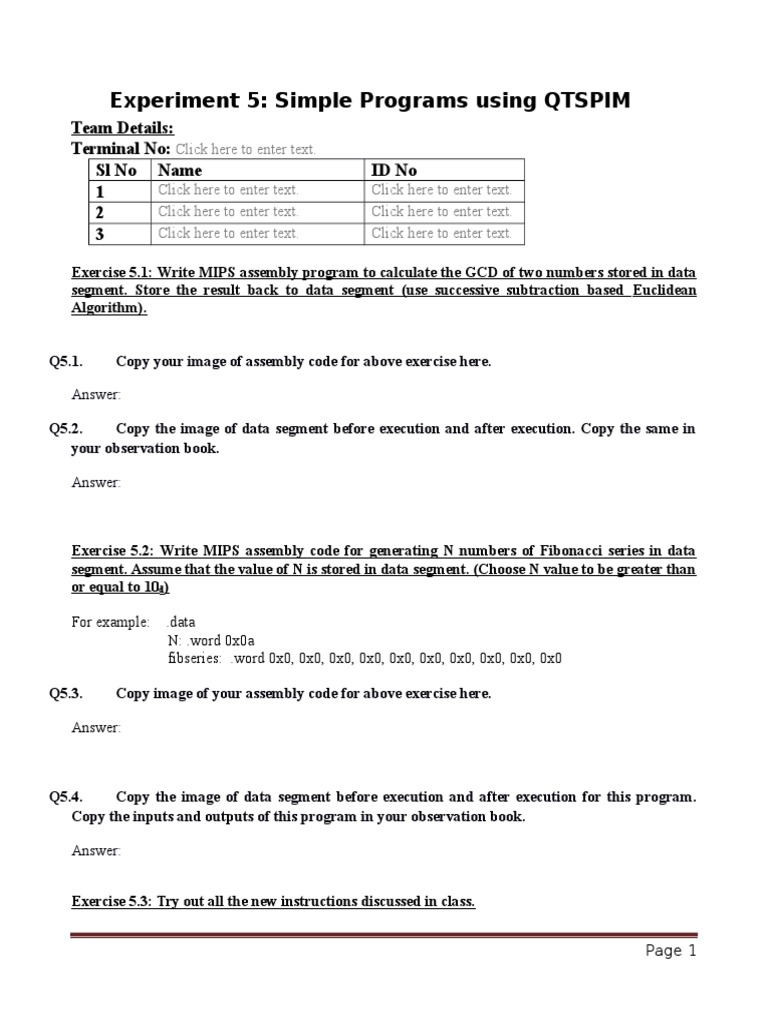 CS F342 ComputerArchitecture Lab5 | PDF