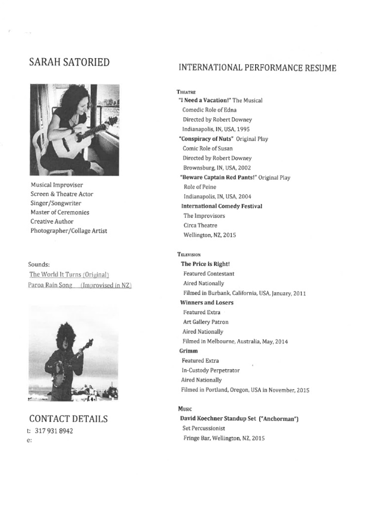 Sarah Dulaney Performance Resume | PDF