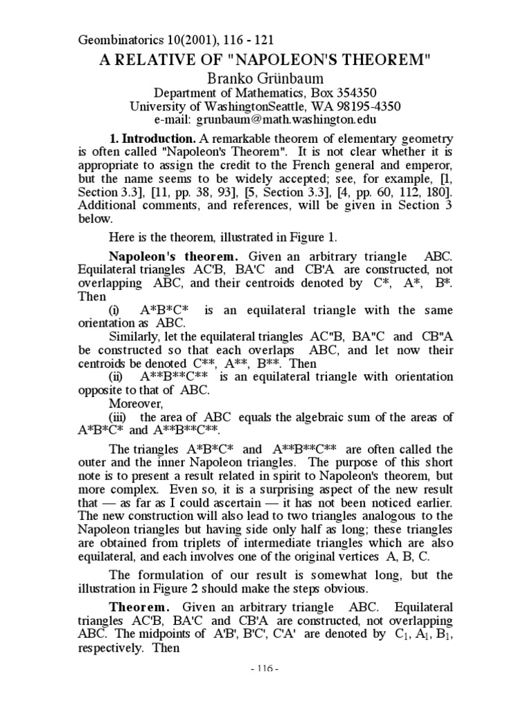 A Relative of Napoleons Theorem | PDF | Polygon | Triangle