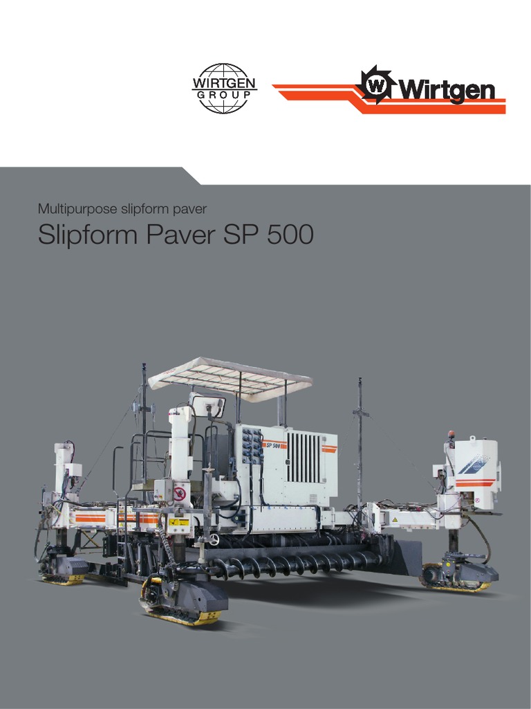 Slipform Paver SP 500 | PDF | Concrete | Rail Transport
