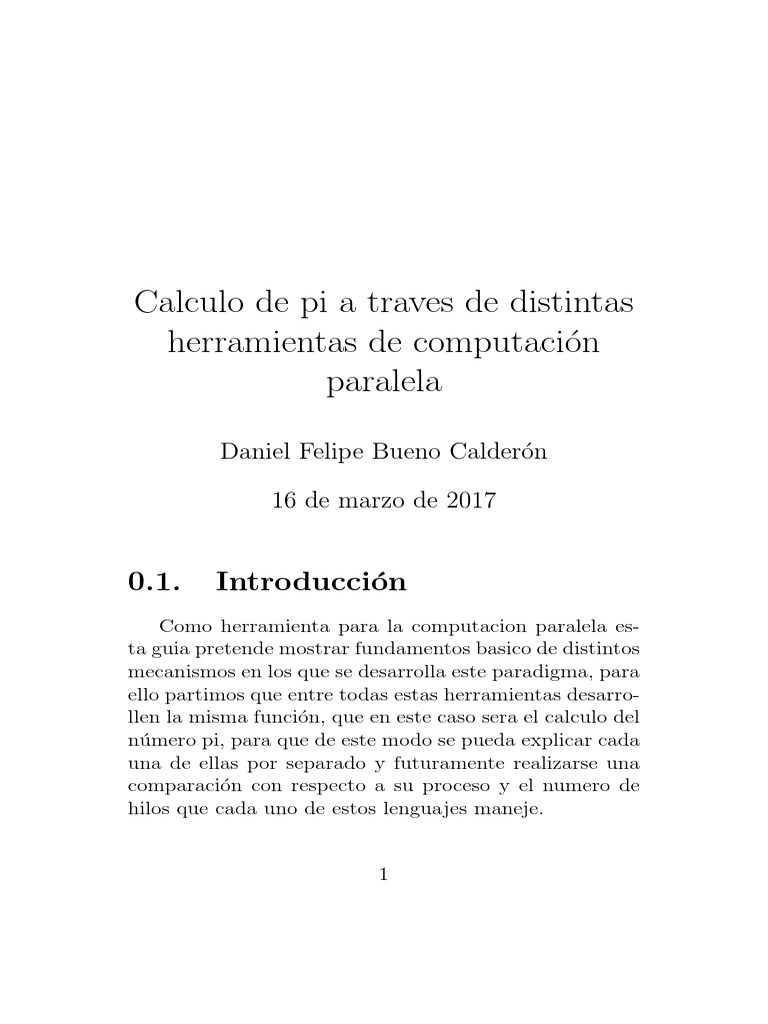Calculo de Pi | PDF | Hilo (Computación) | C