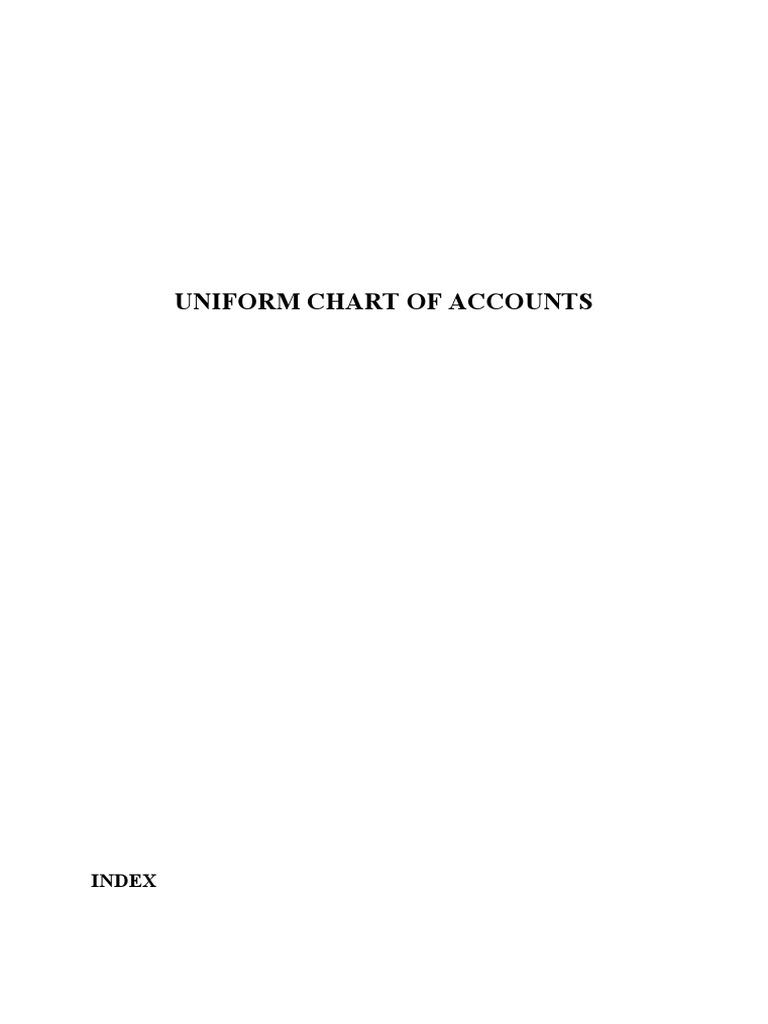 The Uniform Chart of Accounts | PDF | Balance Sheet | Income Statement