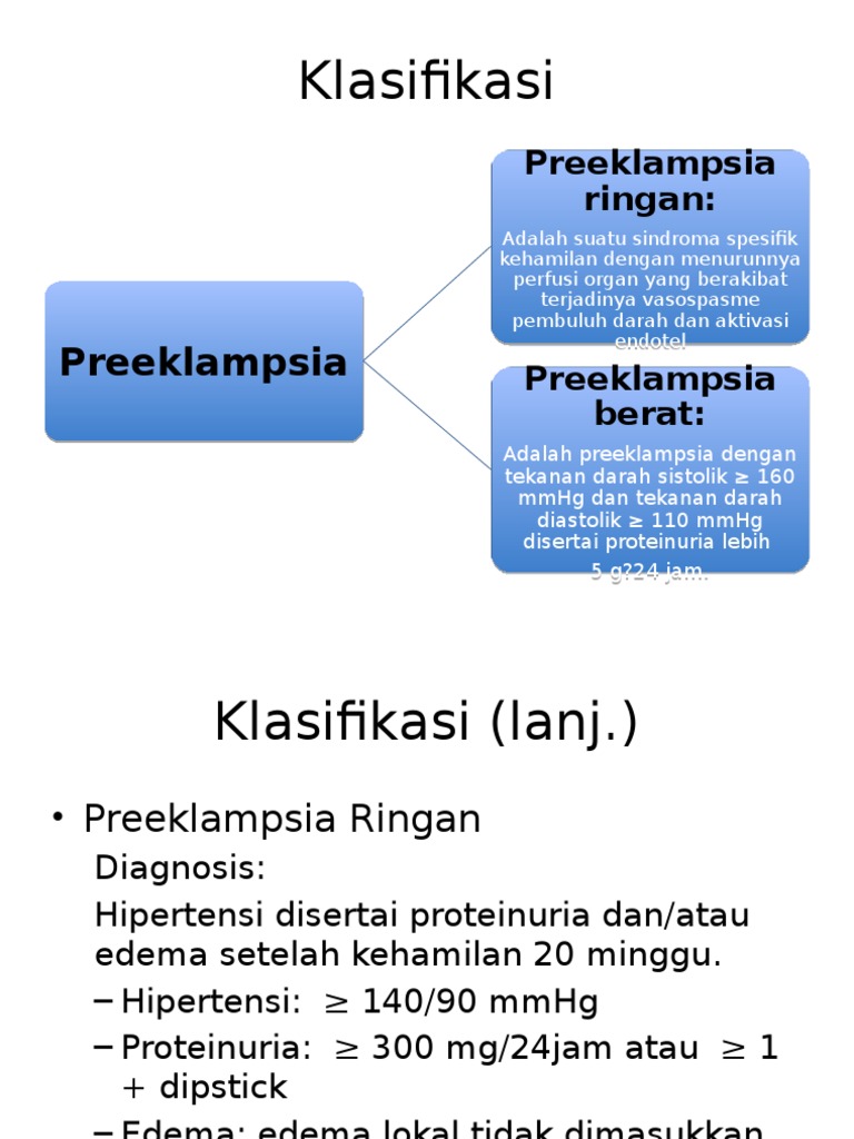 Klasifikasi Preeklampsia | PDF
