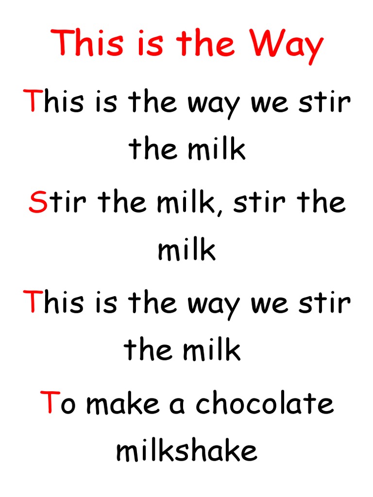 Delicious Food Song Chart | PDF