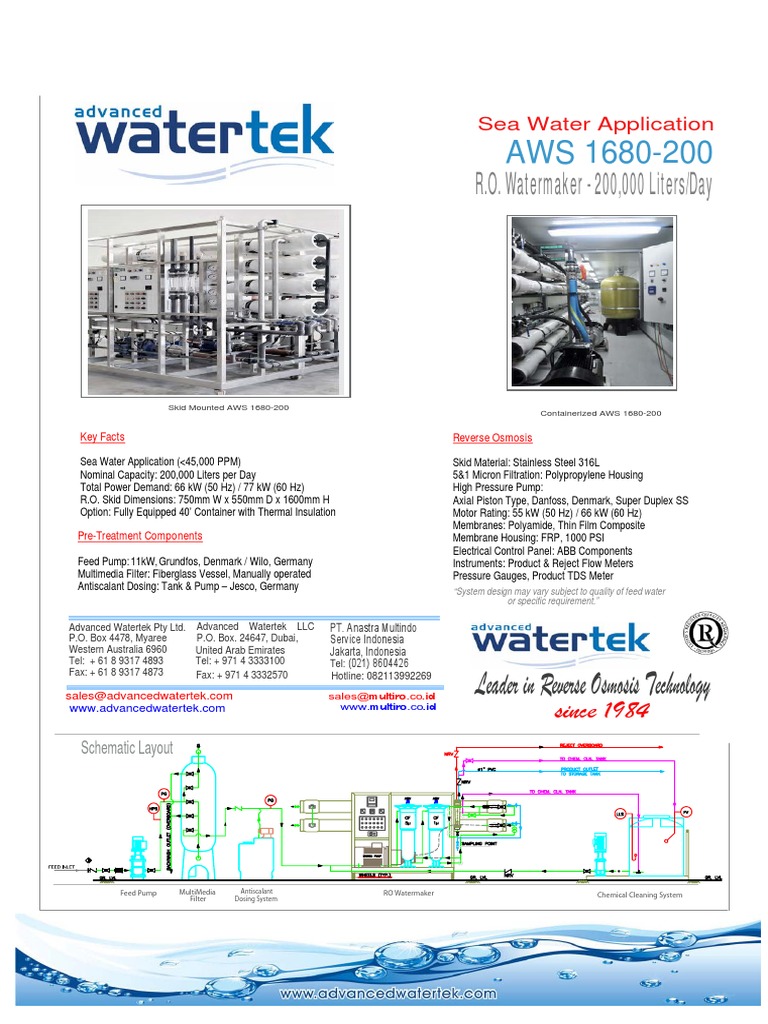 Brochure AWS 1680 | PDF | Liquids | Chemistry