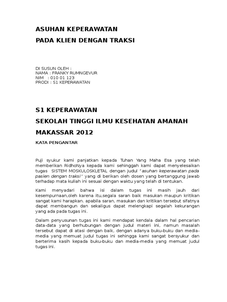 Asuhan Keperawatan Traksi | PDF
