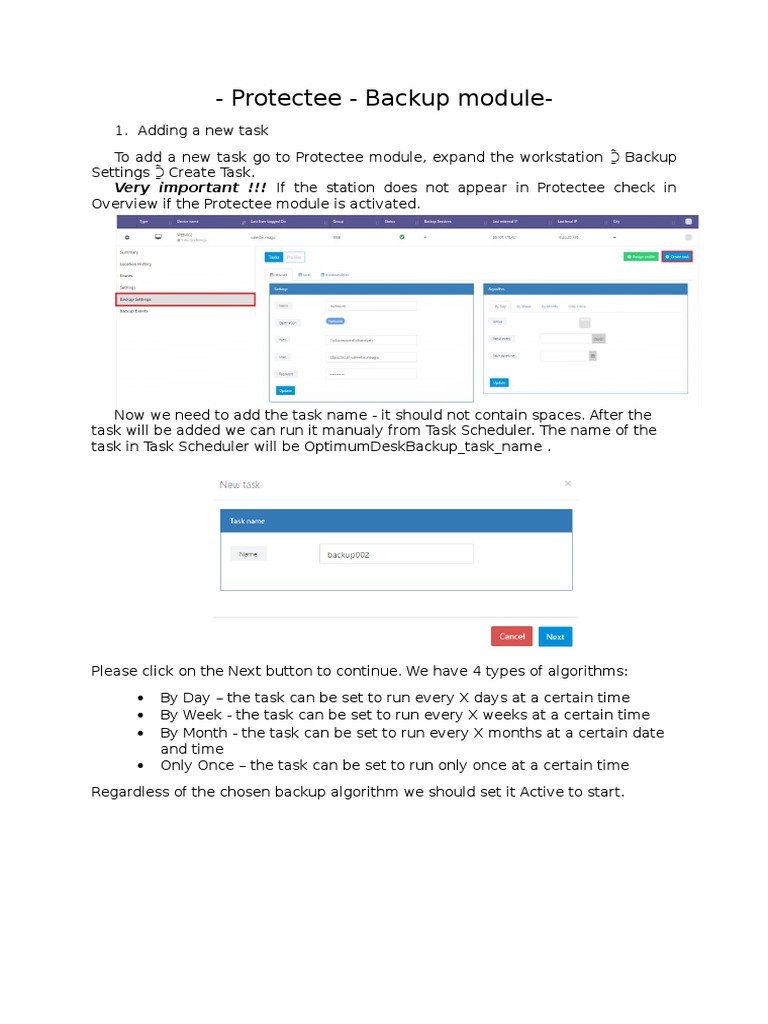 Protectee - Backup Module | PDF | Backup | Operating System Families Protectee - Backup Module | PDF | Backup | Operating System Families
