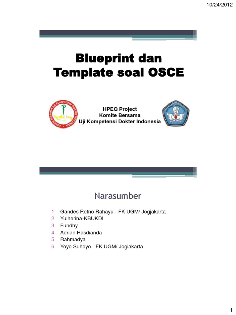 2 3 012 Mar 2012 Mn Sesi Blueprint Dan Template Soal Osce