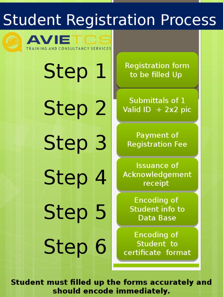 Student Registration Steps Guide | PDF